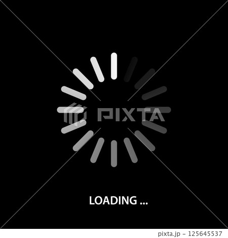 Circular Loading Icon with Animated Barsのイラスト素材 [125645537] - PIXTA