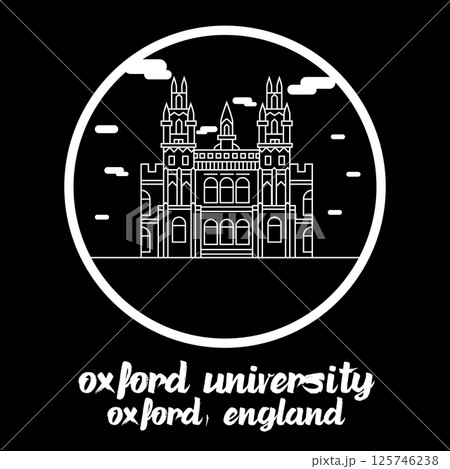 Circle Icon Oxford University. Vector Illustrationのイラスト素材 [125746238 ...