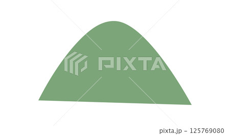 A simple green hill in nature. This peaceful...のイラスト素材 [125769080] - PIXTA