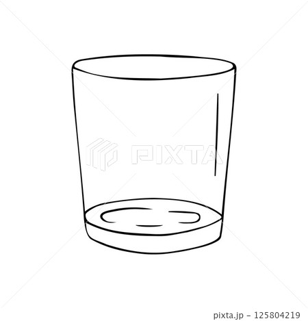Vector hand drawn sketch doodle outline glassのイラスト素材 [125804219] - PIXTA