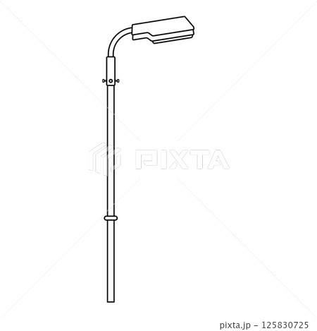Street Lamp Post Outline Icon Illustration on...のイラスト素材 [125830725] - PIXTA