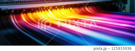 Vivid Color Flow in Modern Printing Technology...のイラスト素材 [125833036 ...