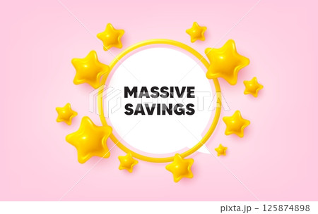Massive savings frame banner. Speech bubble...のイラスト素材 [125874898] - PIXTA