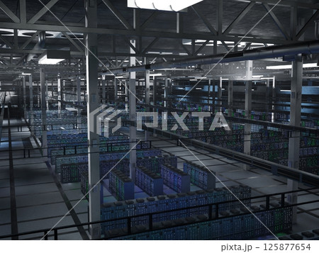 Advanced server hub managing large datasets for...のイラスト素材 [125877654] - PIXTA