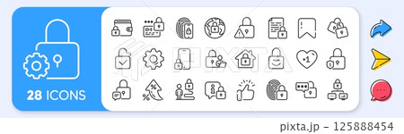 Locks line icons. Interest rate, AI generate,...のイラスト素材 [125888454] - PIXTA