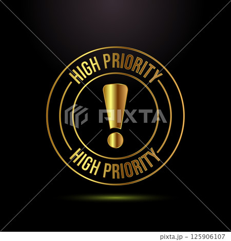 High priority icon design illustration. High...のイラスト素材 [125906107] - PIXTA