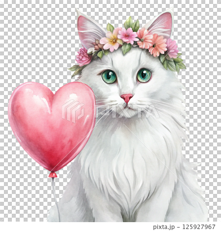 world's cutest Cat Full body breeds flower...のイラスト素材 [125927967] - PIXTA