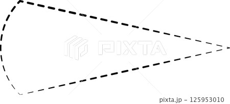 Triangle shapes dash line. Graphic elementsのイラスト素材 [125953010] - PIXTA