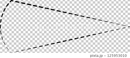 Triangle shapes dash line. Graphic elementsのイラスト素材 [125953010] - PIXTA