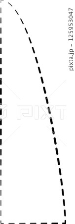 Triangle shapes dash line. Graphic elementsのイラスト素材 [125953047] - PIXTA