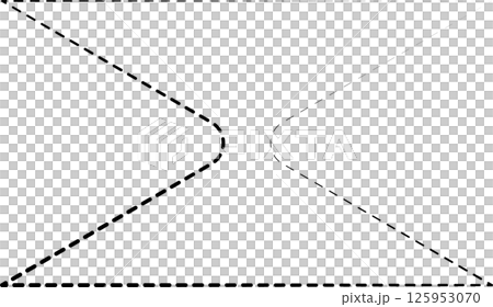 Triangle shapes dash line. Graphic elementsのイラスト素材 [125953070] - PIXTA