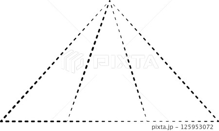 Triangle shapes dash line. Graphic elementsのイラスト素材 [125953072] - PIXTA