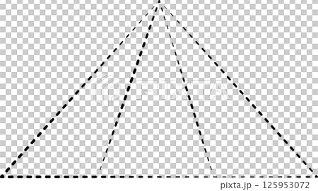 Triangle shapes dash line. Graphic elementsのイラスト素材 [125953072] - PIXTA