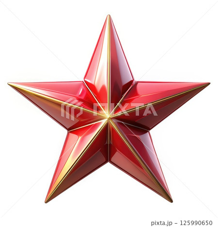 Gleaming Red and Gold Star Radiance. Generative AIのイラスト素材 [125990650 ...