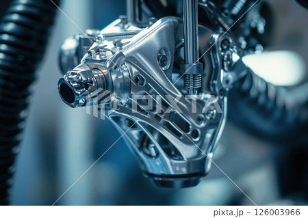 Futuristic engine component design in metallic...のイラスト素材 [126003966 ...