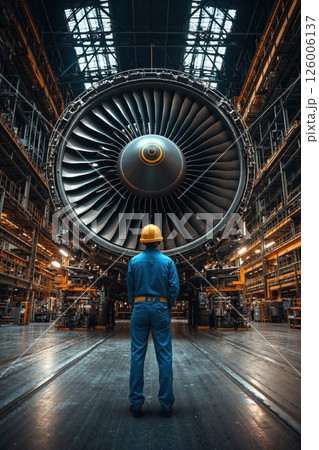 Industrial innovation: engineer admiring...のイラスト素材 [126006137] - PIXTA