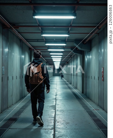 Urban exploration journey: moody underground...のイラスト素材 [126006863] - PIXTA