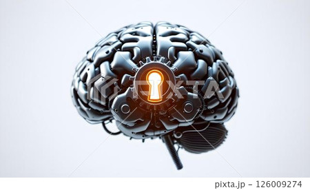 Brain with Key Lock - Symbolizing Autism and...のイラスト素材 [126009274] - PIXTA