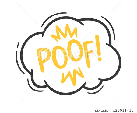 Poof speech bubble bomb explosionのイラスト素材 [126011416] - PIXTA
