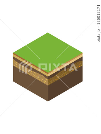 Isometric soil layers vector illustrationのイラスト素材 [126012171] - PIXTA