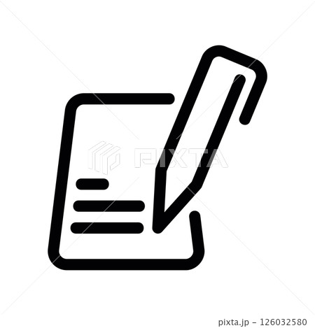 Signing a Document or Writing on Paper with Penのイラスト素材 [126032580] - PIXTA