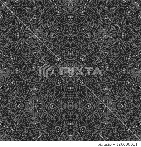 Mystical, sacred, floral motifs and abstract...のイラスト素材 [126036011] - PIXTA