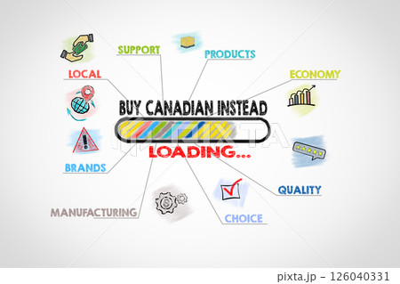 Buy Canadian Instead Loading Concept....のイラスト素材 [126040331] - PIXTA