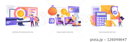 Budgeting and Expense Management Tools abstract...のイラスト素材 [126049647 ...
