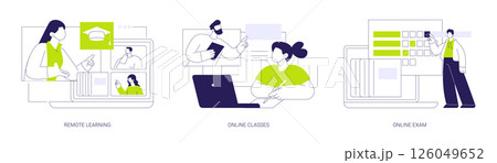 Distance educational process isolated cartoon...のイラスト素材 [126049652] - PIXTA