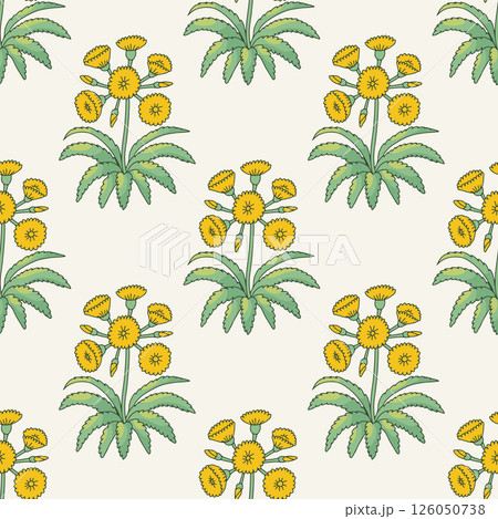Seamless pattern with canary islands flowers...のイラスト素材 [126050738] - PIXTA
