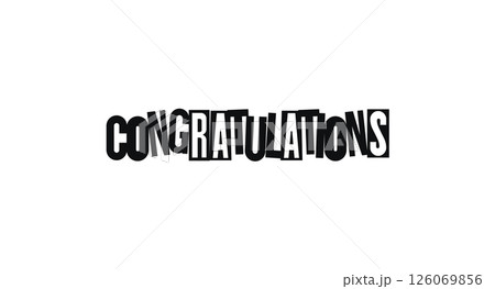 Celebration Quote Congratulations In Vibrant...のイラスト素材 [126069856] - PIXTA