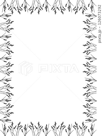 Flourish frame with monochrome elements. Trendy...のイラスト素材 [126073292 ...