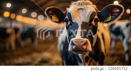 cows wearing health monitoring collars,...のイラスト素材 [126085752] - PIXTA