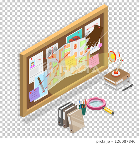 3D Isometric Flat Illustration of Crime...のイラスト素材 [126087840] - PIXTA