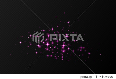 Pink sparkling stars, shiny particles light...のイラスト素材 [126106550] - PIXTA