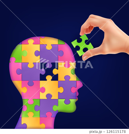 Puzzle Head Backgroundのイラスト素材 [126115178] - PIXTA
