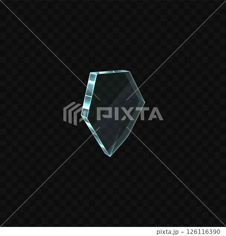 Broken glass, shatter piece, vector 3d...のイラスト素材 [126116390] - PIXTA
