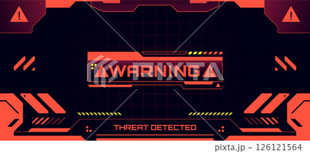 Alert Detected Warning Sign Backgroundのイラスト素材 [126121564] - PIXTA