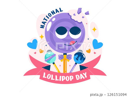 National Lollipop Day Vector Illustration on 20...のイラスト素材 [126151094 ...