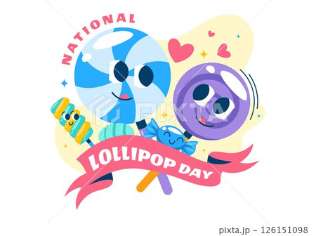 National Lollipop Day Vector Illustration on 20...のイラスト素材 [126151098 ...