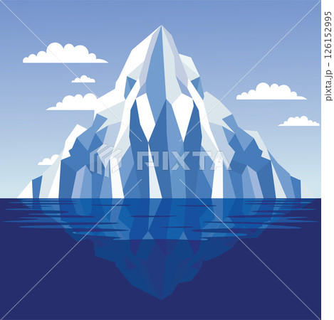 Frozen Iceberg Ice Mountain Glacier Nature...のイラスト素材 [126152995] - PIXTA