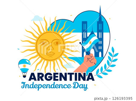 Happy Argentina Independence Day Vector...のイラスト素材 [126193395] - PIXTA