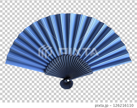 Elegant blue hand fan, closed, isolated on... - Stock Illustration ...