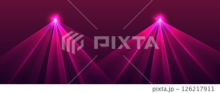 Pink lasers background., glowing rays or neon...のイラスト素材 [126217911] - PIXTA