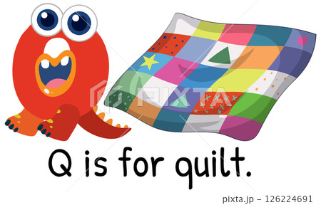 Alphabet Illustration: Q is for Quiltのイラスト素材 [126224691] - PIXTA