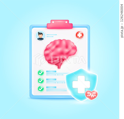 Medical document form board. Brain check up...のイラスト素材 [126246004] - PIXTA