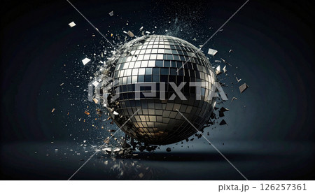 disco ball shattering Background. Generated Imageのイラスト素材 [126257361 ...