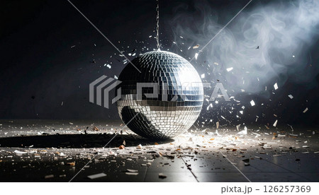 disco ball shattering Background. Generated Imageのイラスト素材 [126257369 ...