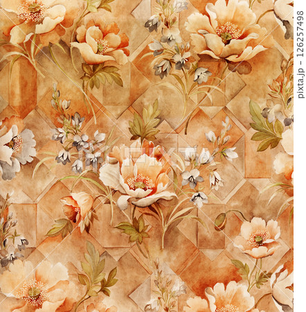 Ethereal Handmade Scrollwork and Floral...のイラスト素材 [126257498] - PIXTA