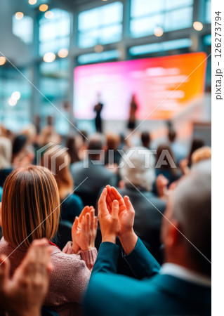 Business audience applauding at end of...のイラスト素材 [126273794] - PIXTA